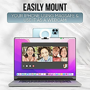 Capstone Continuity Camera Mount for MacBook Laptops | Works with iPhone 12, 13 & 14 Using iOS 16 | for Mac OS Ventura or Later