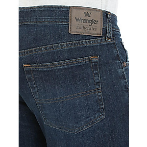 Wrangler Authentics Men's Big & Tall Comfort Flex Waist Relaxed Fit Jean, Carbon, 46W x 30L