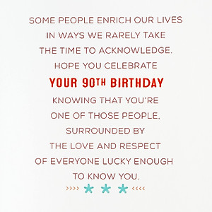 Hallmark 90th Birthday Card (90 Years Young)