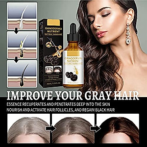 DARKA Anti-Greying Hair Serum, Hair Darkening Serum, Organic Ganoderma Nutrient Hair Grey Reverse Essence, Darken Your Hair Naturally Without Harming Them (3PCS)