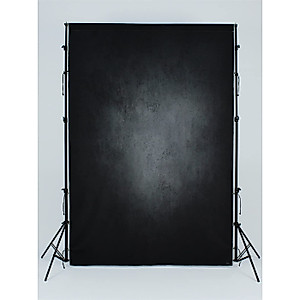 UrcTepics 5x7ft Pro Microfiber Abstract Black Background for Photography Headshot Backdrop Portraits Photography Backdrops Black Gray Photo Backdrops for Photography Black Photo Backdrop Cloth