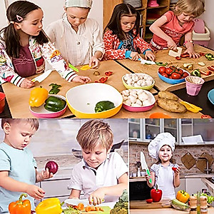 RICHERI 3PCS Children's kitchen knife, plastic serrated edge Children's Knife, fruit and vegetables, Safe Children's Toddler Chef Knife, suitable for children to use for cooking