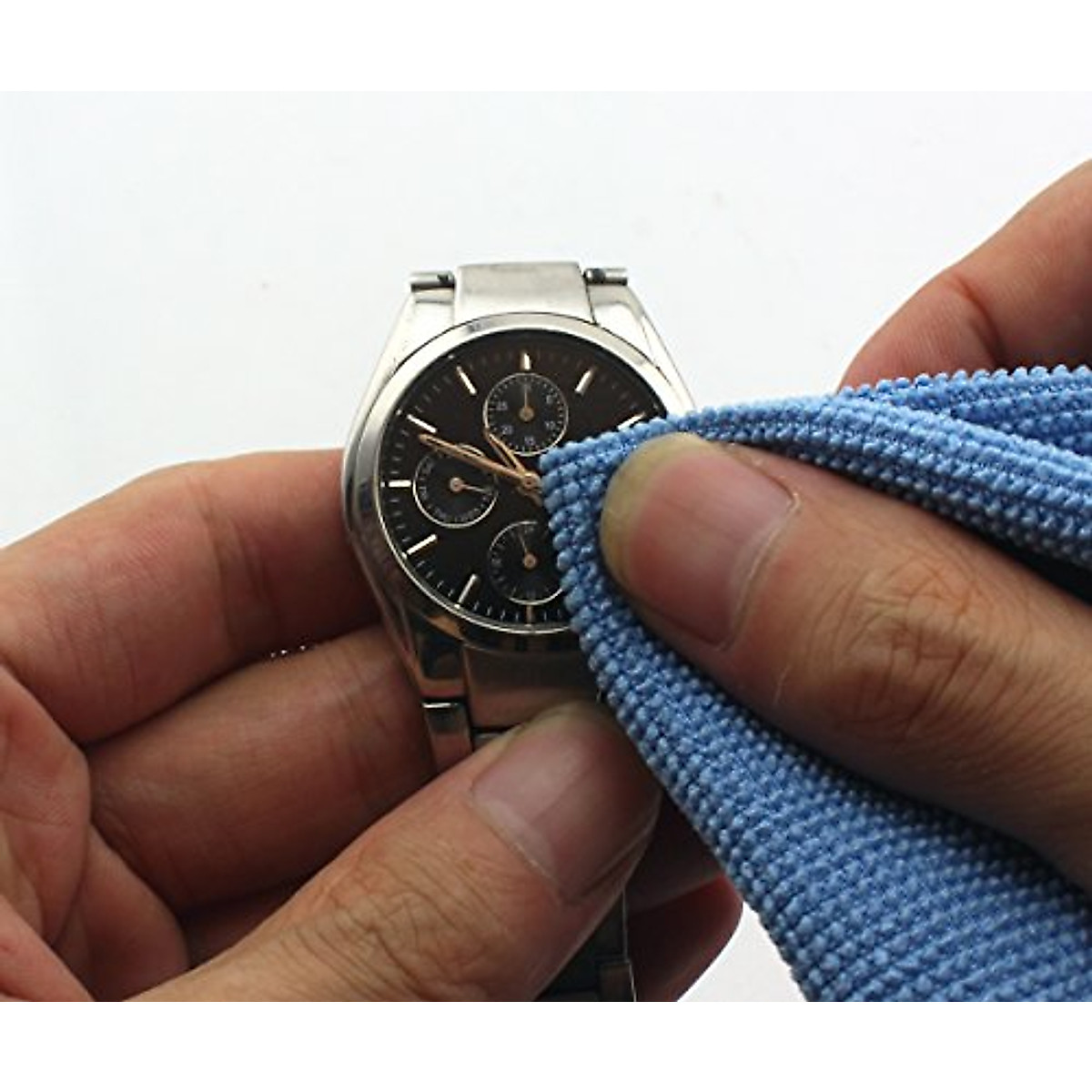 Microfiber Cleaning Cloths - 6 Pack, Blue, 6"x 7" Inch