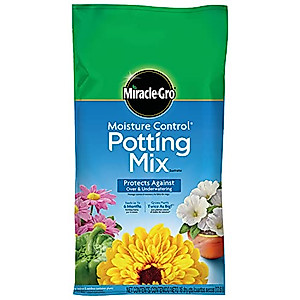 Miracle-Gro Moisture Control Potting Mix, Potting Soil for Container Plants, Protects Against Over and Underwatering, 16 qt.