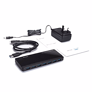 TP-Link Powered USB Hub 3.0 with 7 USB 3.0 Data Ports and 2 Smart Charging USB Ports. Compatible with Windows, Mac, Chrome & Linux OS, with Power On/Off Button, 12V/4A Power Adapter(UH720)