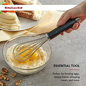 KitchenAid Gourmet Utility Whisk, 10.5-Inch, Matte Black