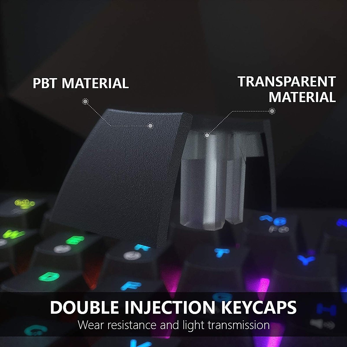 DIERYA DK61E 60% Percent Mechanical Gaming Keyboard, Optical Blue Clicky Switch, PBT Keycap, RGB Backlit, Waterproof, Wired USB C Mechanical Keyboard with Full Keys Programmable