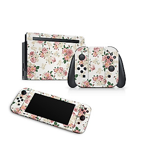 ZOOMHITSKINS Compatible with Switch Skin Cover Old Fashioned European Ancien Tribute Flower Bouquet Sweetness 3M Vinyl Decal Sticker Wrap, Made in The USA