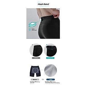 LESTE Men's 3D Padded Recumbent Bike Tights Lightweight Cycling Pants Penis Cover Pad Leggings, SkinWrap PRO+ 9 Black