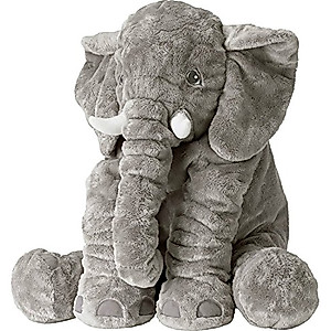 GRIFIL ZERO Big Elephant Stuffed Animal Plush Toy 25 Inches Cute XXL Size Grey Elephant Toy (Grayy)