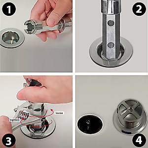 BearHut Tub Drain Remover Wrench Removal Tool Dual Ended Dumbell Wrench Heavy Duty Aluminum