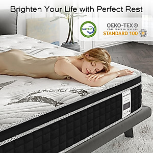 Martisiluna YM-QU 10.5 Inch Hybrid Gel Memory Foam Mattress in a Box with Individually Wrapped Coil Innerspring and Enhanced Edge Support, Twin