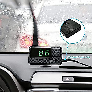 VJOYCAR C60s Universal Digital GPS Speedometer Car Hud Head Up Display with MPH Speed Alert Fatigue Driving Alarm, 100% for All Cars Truck Motorcycle ATV SUV Pick-up Scooter Golf Cart