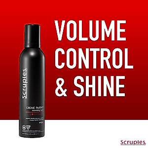 Scruples Creme Parfait Volumizing Foam - Rich & Weightless Styling Foam for Ultimate Smoothing Control, Hydration and Frizz-Free Hold - Alcohol-Free Volume Hair Mousse for Fine to Thick Hair (8.5 oz)