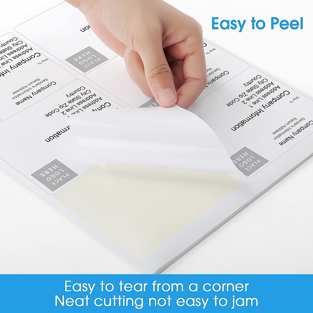 MaxGear 3-1/3x4 Shipping Address Labels,for Inkjet or Laser Printer, 6 Up Sticker Labels Paper, Matte White Paper Sheets, Strong Adhesive, Dries Quickly, Holds Ink Well, 180 Lables