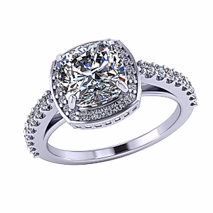 NANA Jewels 2ct Pure Brilliance Zirconia Halo Engagement Ring-Cushion Cut-April-8