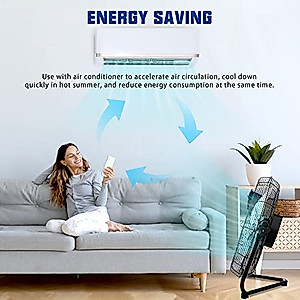 SUNNY FLAME 6000 CFM Floor Fan High Velocity,20 Inch 3-Speed Heavy Duty Metal Fan with Wall-Mounting System,360° Adjustable Tilting for Garage, Industrial, Commercial,Shop and Gym, Use for Home, Bedroom Outdoor/Indoor