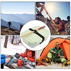 Longzhuo Bento Box Elastic Belt, Lunch Box Elastic Bands Double Layer Bento Box Fixing Straps, Nylon Adjustable Elastic Strap, Belt for Picnic, Lunchbox Strap for School Office Outdoors Meals