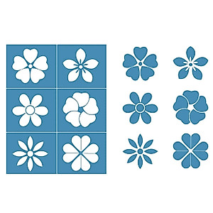 MANGOUSONG Screen Printing Kit,22x28cm Flower Mesh Screen Stencils Self-Adhesive Silk Screen Printing Stencil for Canvas Bag Transfer Print Washable