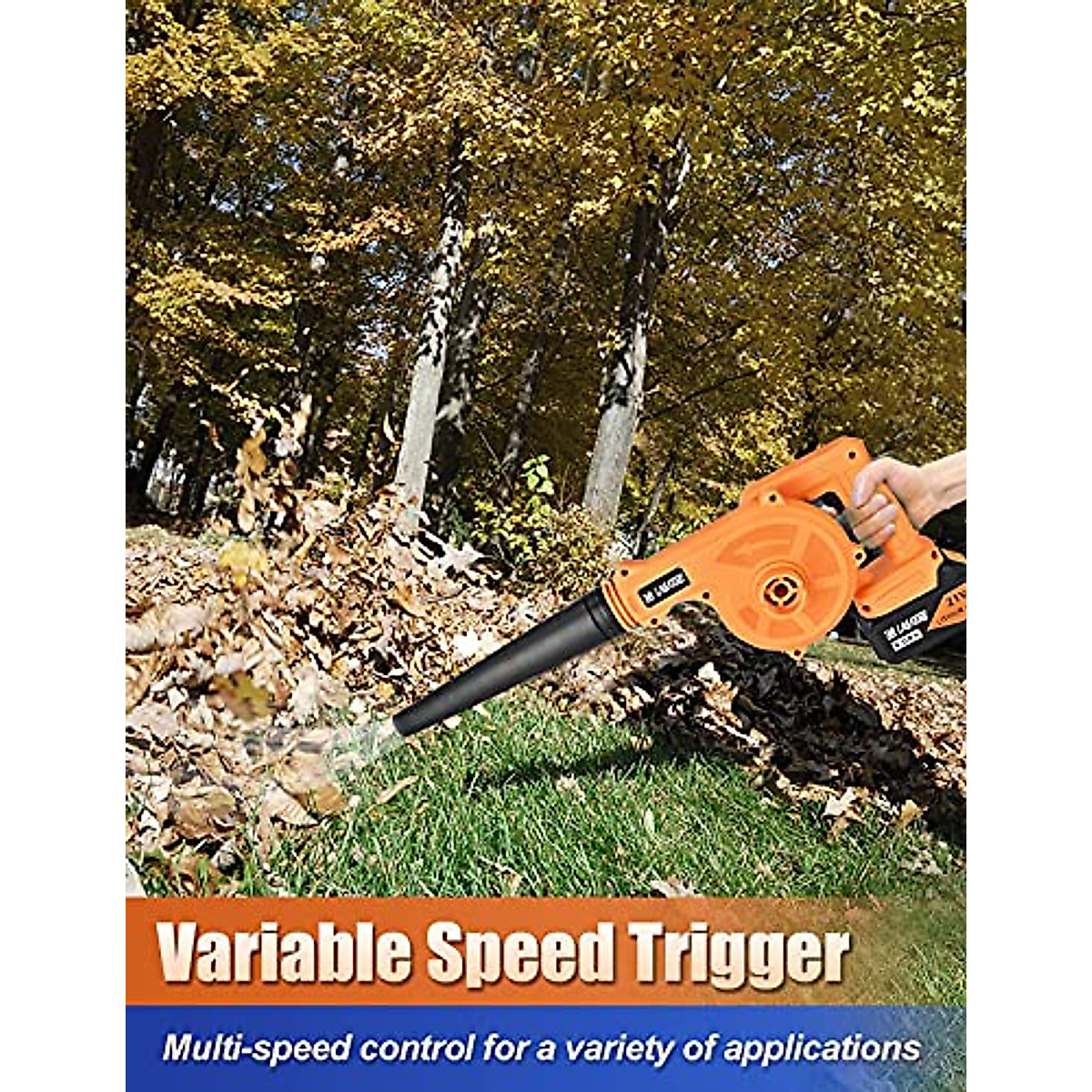 Blower Cordless，with 21V 4.0 Ah Lithium Battery Powered , 2 in 1 Sweeper & Vacuum for Clearing Dust,,Car Vacuum, Patio/Deck/Garden Cleaning, Garage Dusting