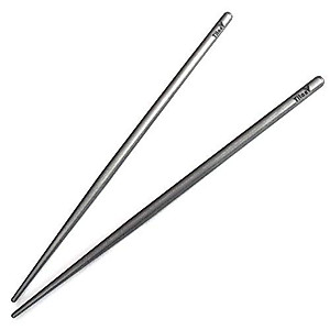 Titanium (TI) Super Strong Lightweight Professional Chopsticks Drawstring Breathable Storage Bag - Please select style - By TitanOwl (9" with Aluminum Case)