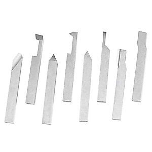 Accusize Industrial Tools 3/8'' 8 Pc Hss Tool Bit Set, Pre-Ground for Turning and Facing Work, 2662-2003