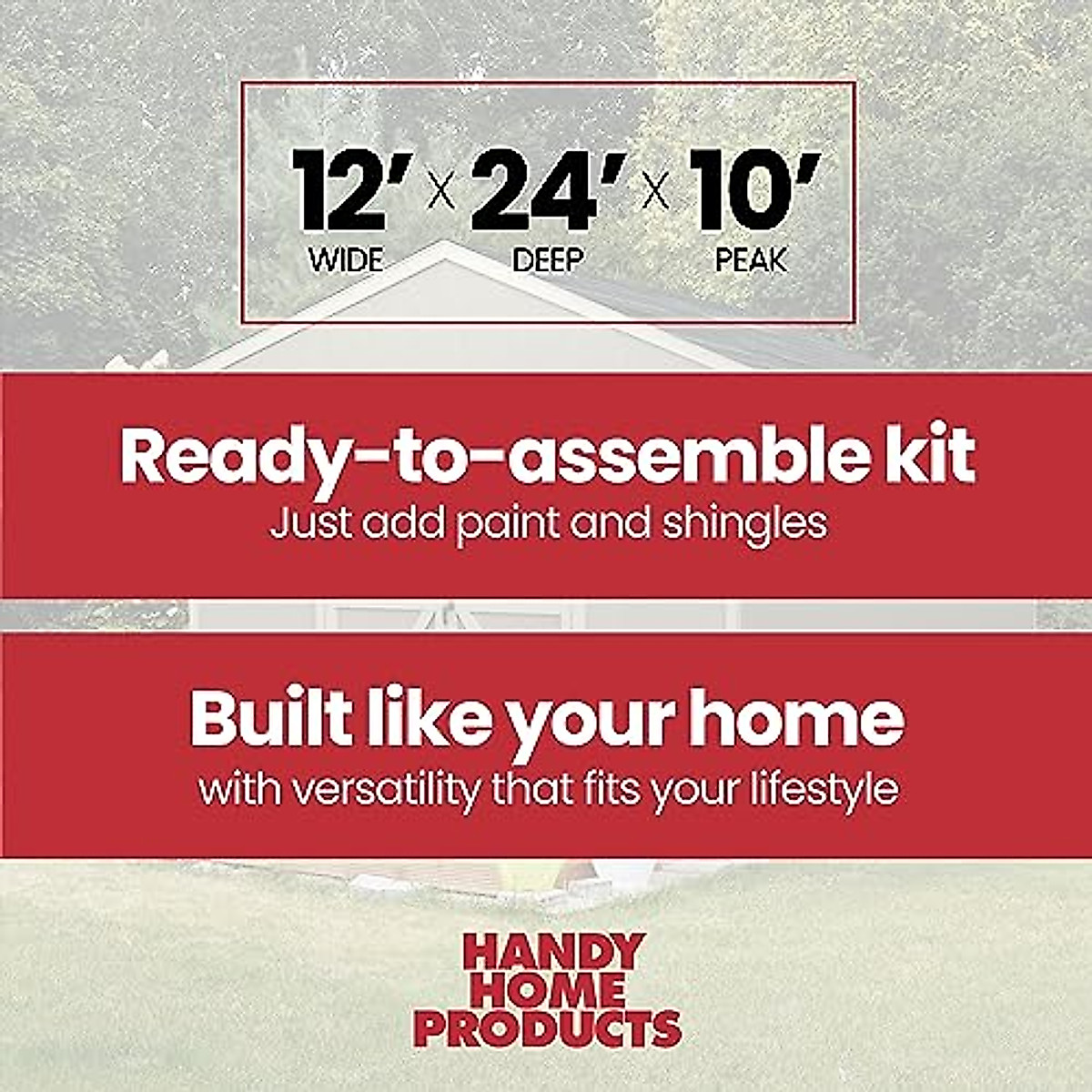 Handy Home Products Astoria 12x24 Do-It-Yourself Wooden Storage Shed