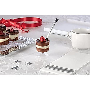 Exquisite Mini Dessert Cups With Spoons 200 Pcs I Serves 100 I Disposable Mini Plastic Mousse Cups With Spoons For Mini Dessert I 2 Oz Small Dessert Cups with Spoons I Clear Dessert Cups With Spoons