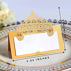 QI XIN 100Pcs Place Cards for Table Setting Decor Name Cards Tend Cards for Wedding Banquets Dinner Parties Bridal Shower