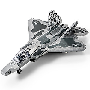 SEMKY Military Series F-22 Raptor Fighter Jet Air Force Building Block Set (626 Pieces) -Building and Military Toys Gifts for Kid and Adult