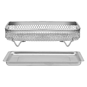 Cuisinart TOA-26 Compact Airfryer Toaster Oven, 1800-Watt Motor with 6-in-1 Functions and Wide Temperature Range, Large Capacity Air Fryer with 60-Minute Timer/Auto-Off, Stainless Steel