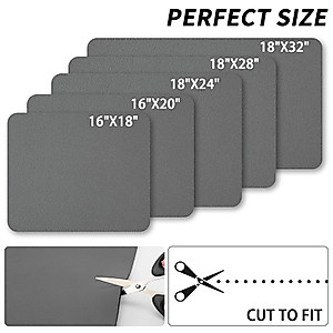 HotLive Dish Drying Mat for Kitchen Counter, Heat Resistant Drainer Mats with Non-slip Rubber Backed, Hide Stain Kitchen Super Absorbent Draining Mat, Easy to Clean Dish Rack Pad, Dark Grey 16"x18"