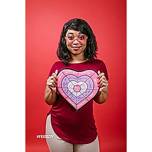 FEISEDY 2 Pack Rimless Heart Shaped Sunglasses Party Glasses Disco One Piece Transparent Trendy Love Glasses B2826-F2