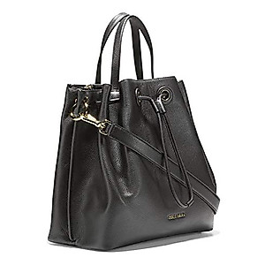 Cole Haan womens Leather Bucket shoulder handbags, Black, regular US