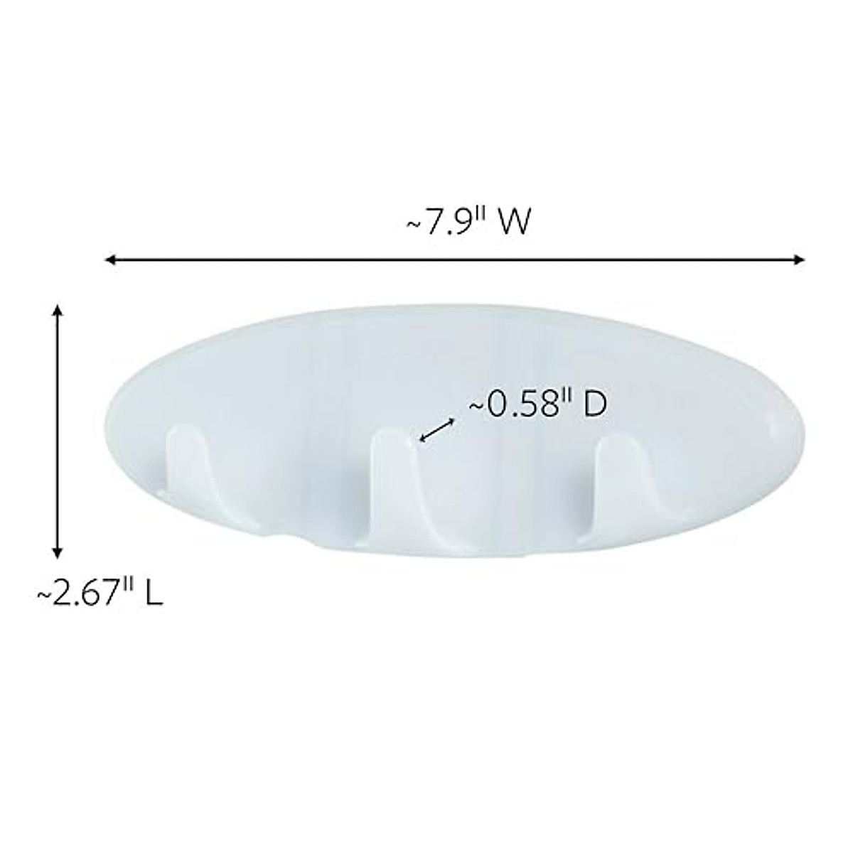 Command Bath Multi-Hook, Holds up to 5 lb, 1 Shower Hook with 2 Water-Resistant Command Strip, Damage Free Bathroom Organization for Robes, Towels, Loofahs, or Bathroom Accessories