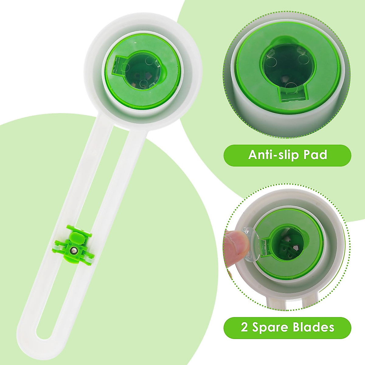 TIESOME Adjustable Circular Paper Cutter, Rotary Paper Trimmer Scrapbooking Making Tool with Replacement Blades 4-12 In Circular Creating Cutting Tools for DIY Crafts (Green)