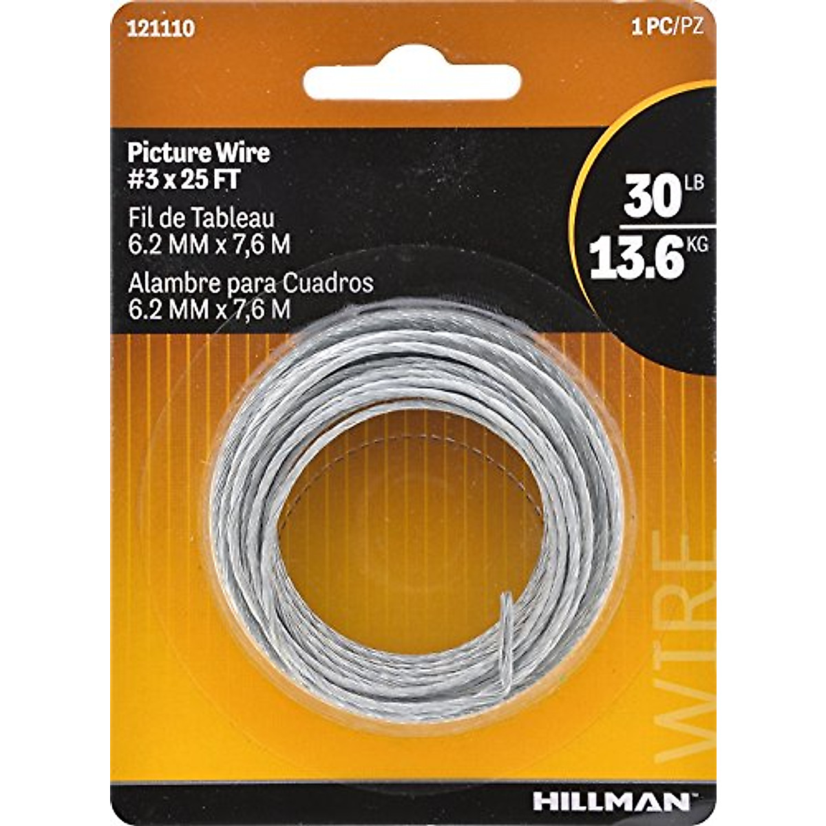 The Hillman Group 121110 Picture Hanging Wire, 30 lb, Galvanized