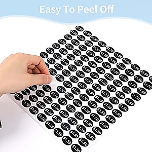 24 Sheets Vending Machine Price Labels Self-Adhesive Black Snack Soda Beverage Vending Machine Price Labels Stickers $1.00, 1.25, 1.50, 1.75, 2.00, 2.50 for Business, Stores