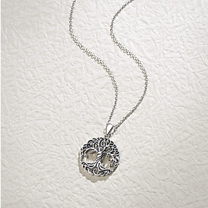 AGVANA Sterling Silver Tree of Life Celtic Knot Dainty Pendant Necklace for Women Family Tree Necklace Anniversary Birthday Gifts for Women Wife Grandma Her with Velvet Bag