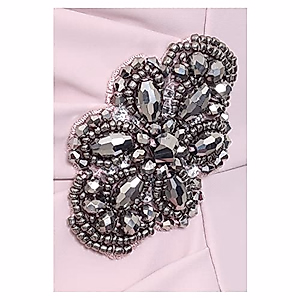 Alex Evenings Women's Slimming Long Side Ruched Dress with Cascade Ruffle Skirt, Blush, 12