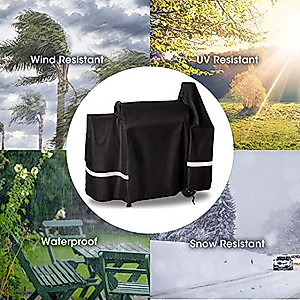 Uniflasy Grill Cover for Pit Boss 820 Deluxe, 820 Pro, 850 Pro Series Wood Smoker Pellet Grills Accessories, Cover for Pit Boss 820D, 820FB, 820PB, 820SP, 820SC, Heavy Duty Fabric Barbecue Grill Cover