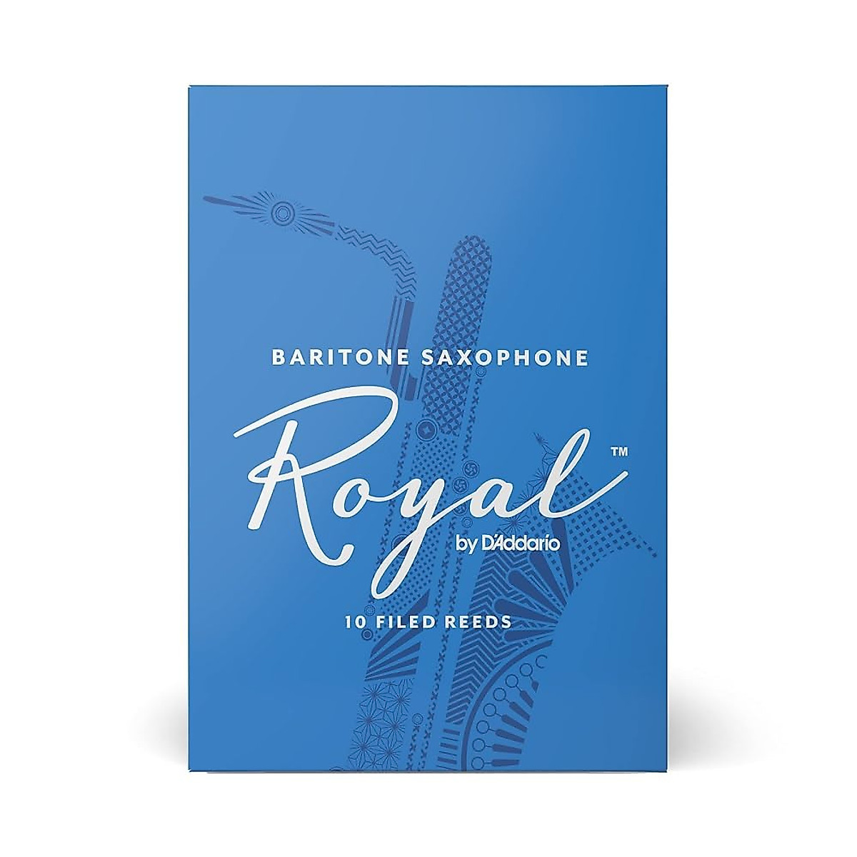 D'Addario Woodwinds - Royal Baritone Saxophone Reeds - Baritone Sax Reeds with Strong Spine - Great for Classical or Jazz - Strength 3.0