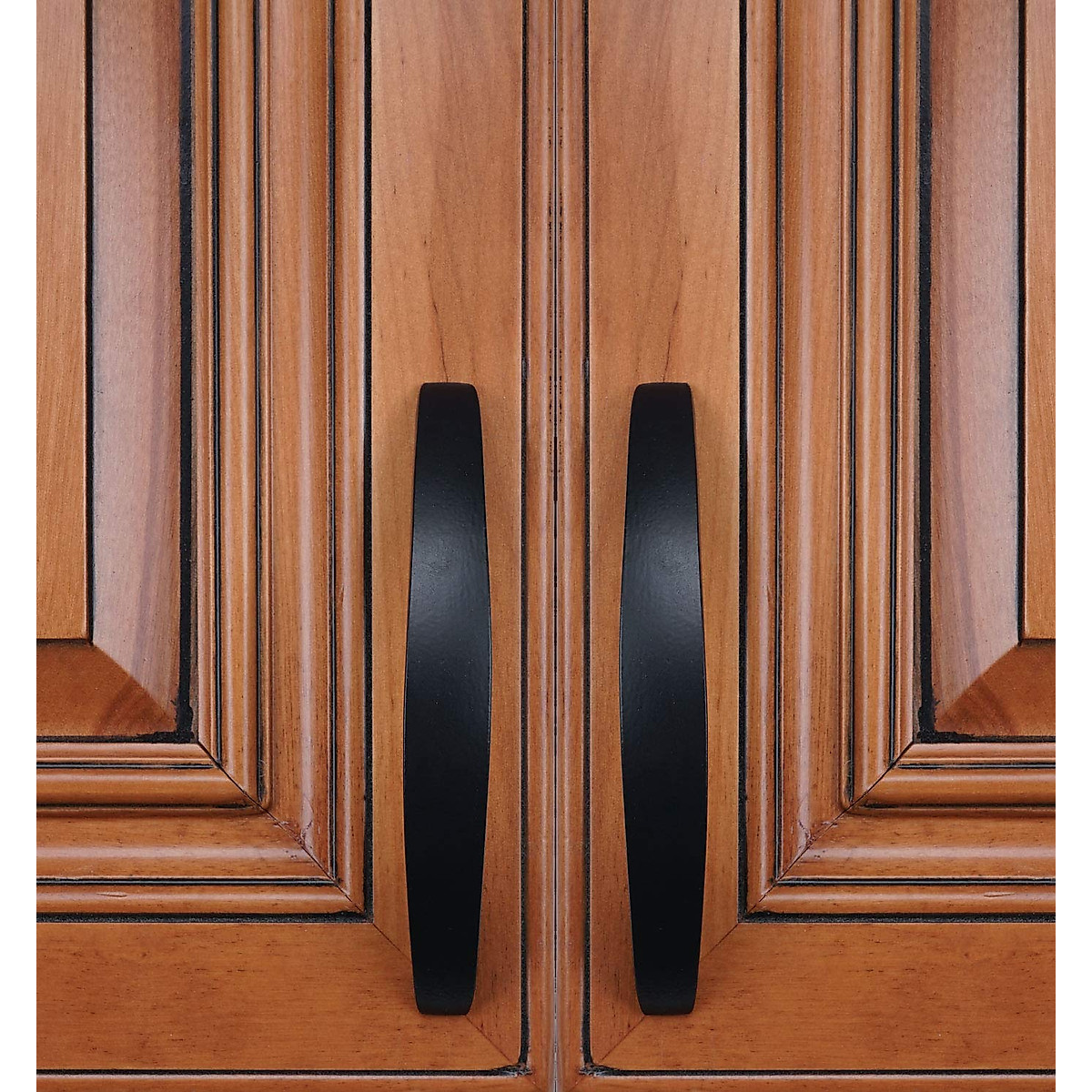 Iron Valley - 4" C2C Arch Cabinet Pull Handle - (10 Pack) - Cast Iron - Black