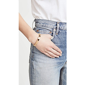 Tory Burch Women's Logo Stud Hinge Bracelet, Tory Gold, One Size