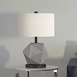 Henn&Hart Concrete Geometric Lamp, One Size