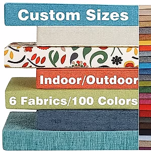 Custom Bench Cushions,Piping Design Bench Seat Cushion for Indoor/Outdoor Furniture,75D High-Resilience Foam Bench Cushions for Patio Garden Bay Window Cushions,100+Colors