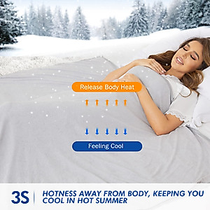 Sendowtek Cooling Blanket for Summer Hot Sleepers - Double-Sided Soft Cooling Throw Blanket Cooling Fabric Cool Blankets for Bed Weighted Cold Summer Blanket for Sleeping Couch Home - 80"x60"