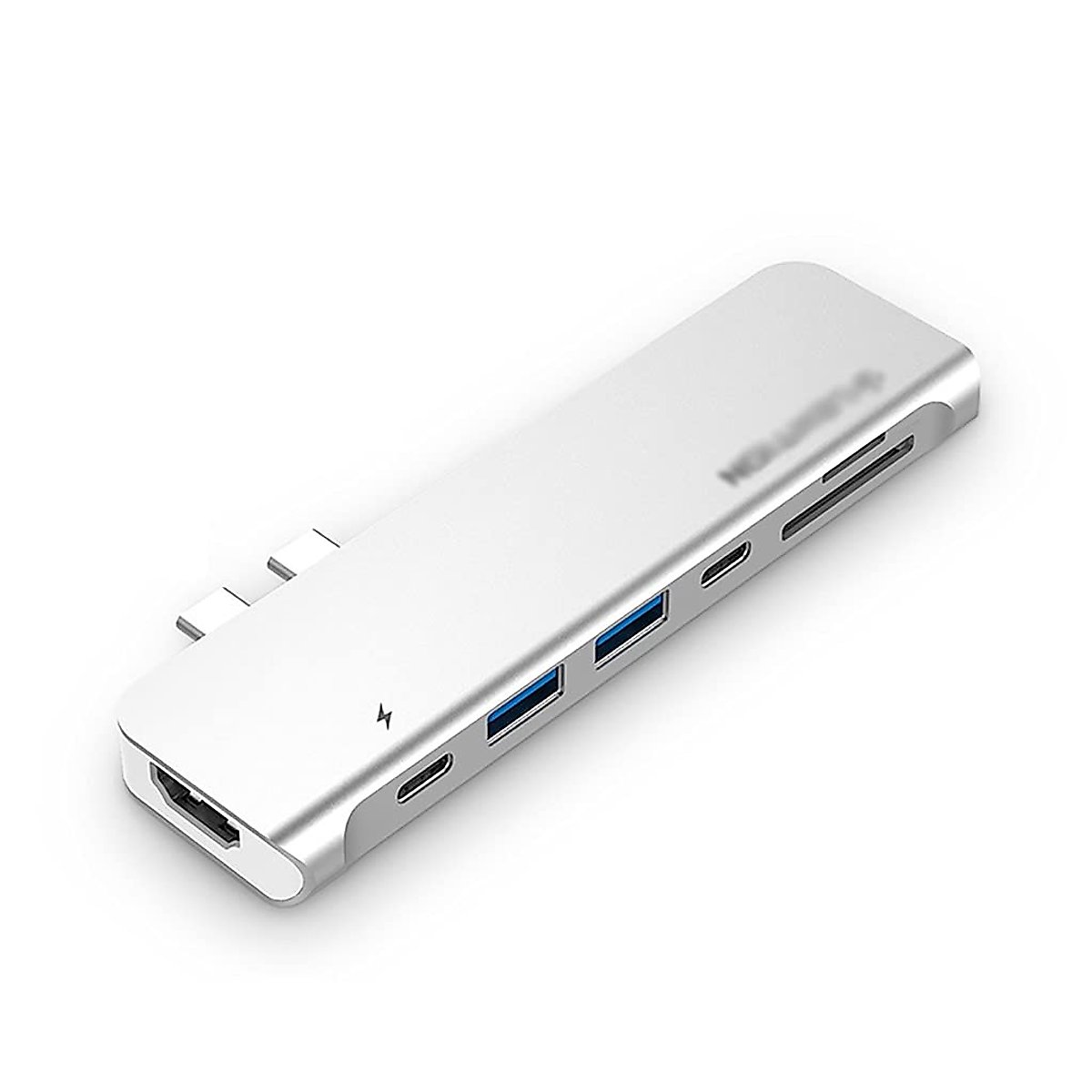 Port Expander USB C Hub Adapter USB-C Docking Station USB Adapter 7-in-2 with 4K HDMI, 100W PD, USB-C and 2 USB 3.0, SD/TF Card Reader USB Splitter (Color : Silver)