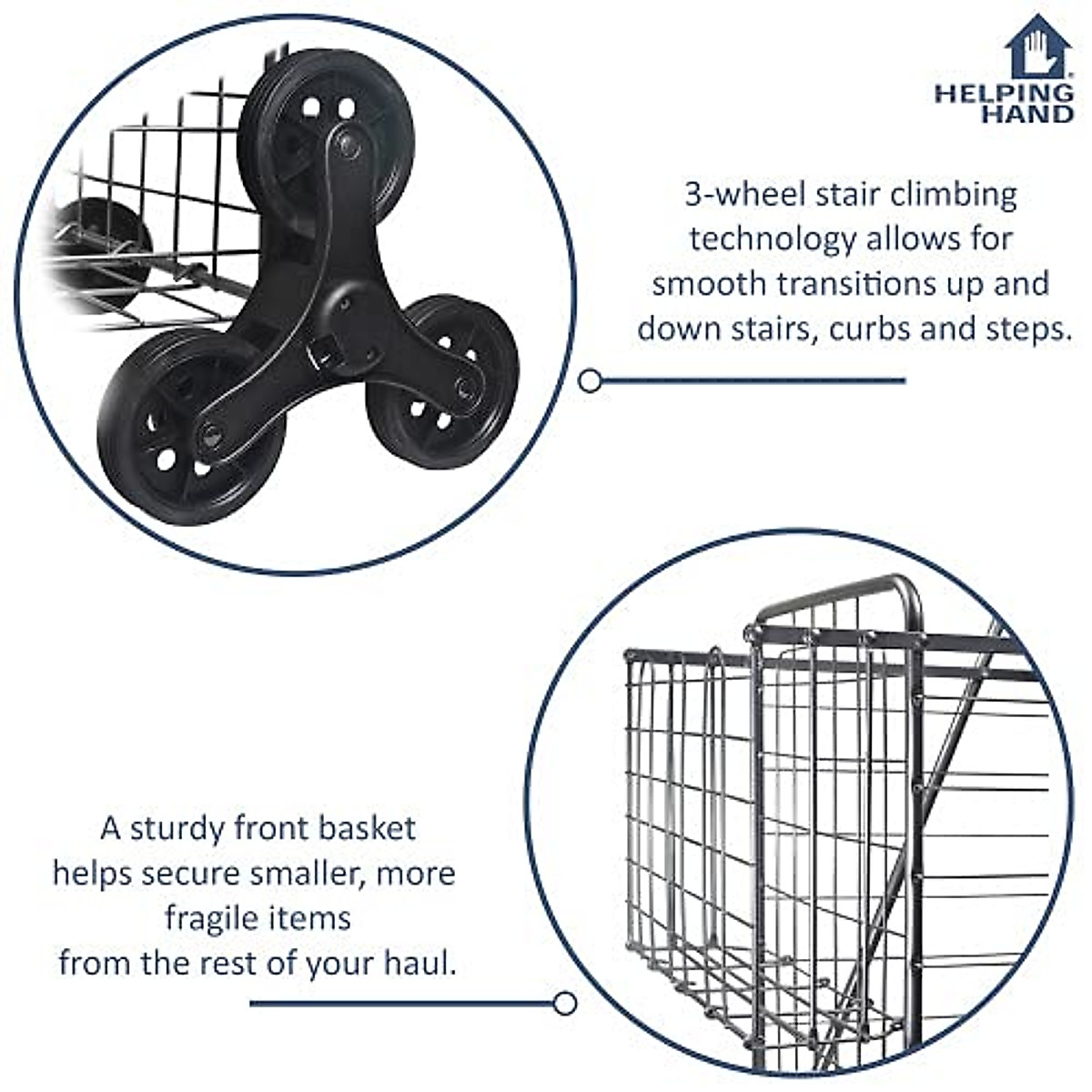 Helping Hand FQ39909 Stair Climb W/ 2Nd Basket, Multi