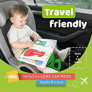 deMoca Busy Book for Toddlers 1-3, Quiet Book Montessori Toy for Toddlers, Travel Toy with 9 Activities, Learning Kids Felt Toy for Boys & Girls, Packaging May Vary